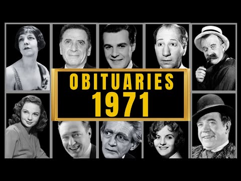 Famous Hollywood Celebrities We've Lost in 1971 - Obituary in 1971 - Ep1