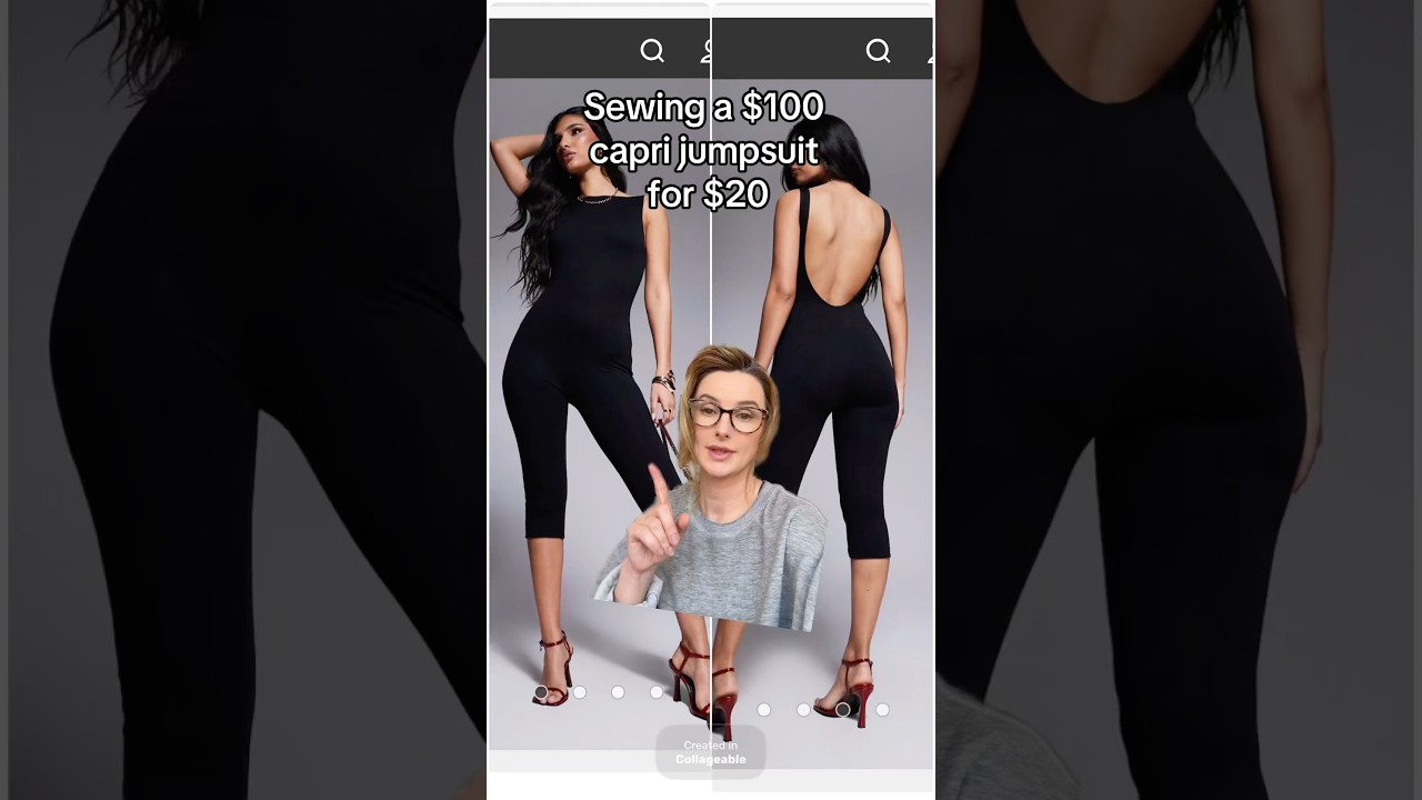 Sewing $100 Capri jumpsuit for $20 easy sewing project￼