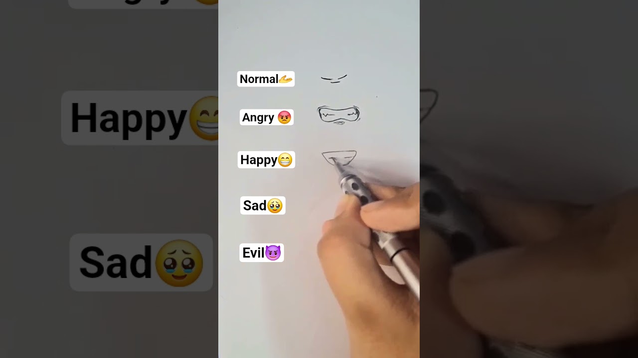 how to draw chibi expressions | anime face & manga face #anime #howtodraw #art #drawing #animeart