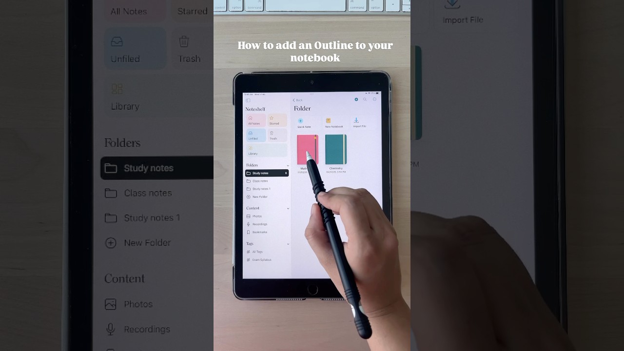 Wish you had a clickable index for every note you make?Outlines are here to help! 😉#noteshelf3