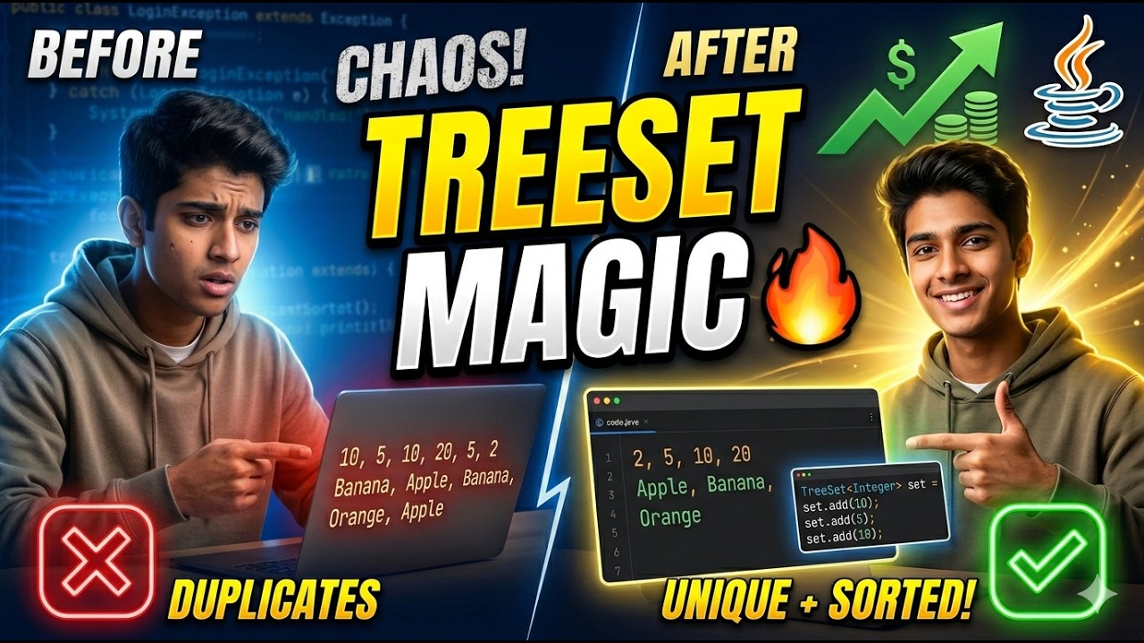 Java TreeSet Tutorial | Menu Driven Program (Int & String) #javacollections #coding #javaprogramming