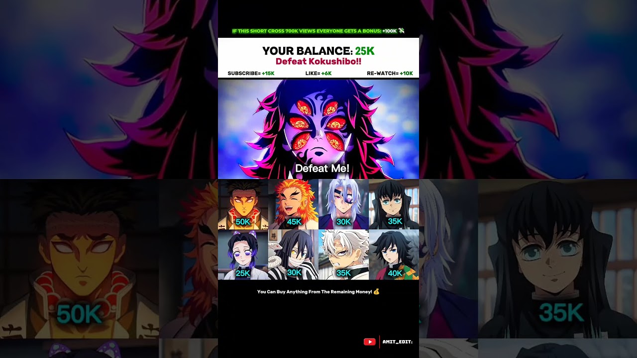 Which Demon Slayer Character Beats Kokushibo? ⚔️🔥#Demonslayer #Memes