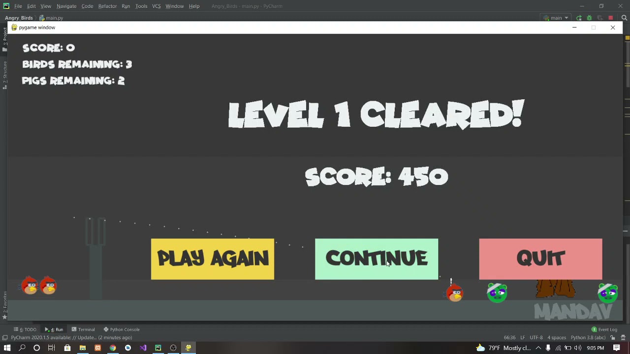Angry Birds in Python with source code | Source Code & Projects