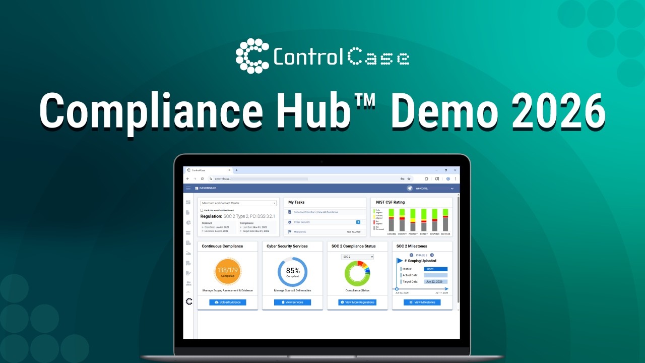 ControlCase Compliance Hub Demo 2026 | AI-Powered GRC & Compliance Management Platform
