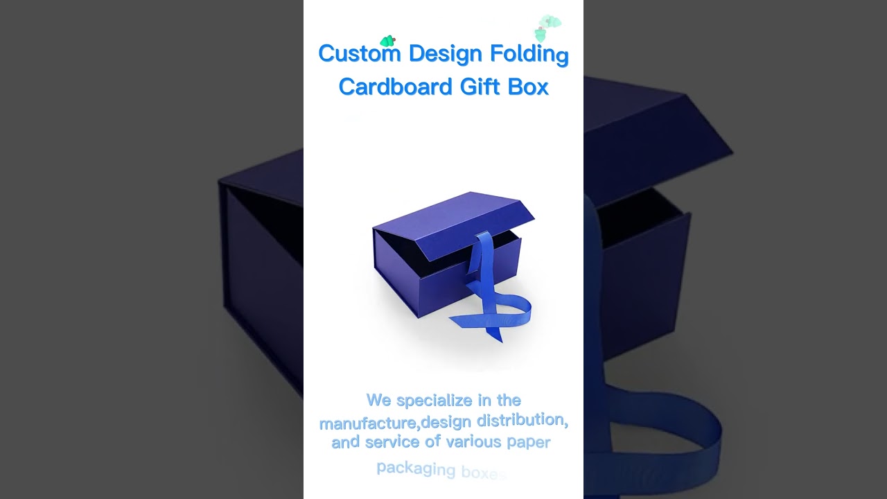 Custom Design Luxury Gift Folding Cardboard Box#foldablebox #giftbox #paperbox #folding