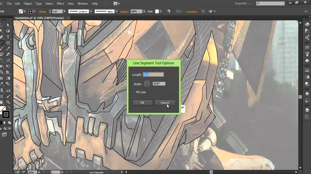 Bumblebee Drawing on Illustrator
