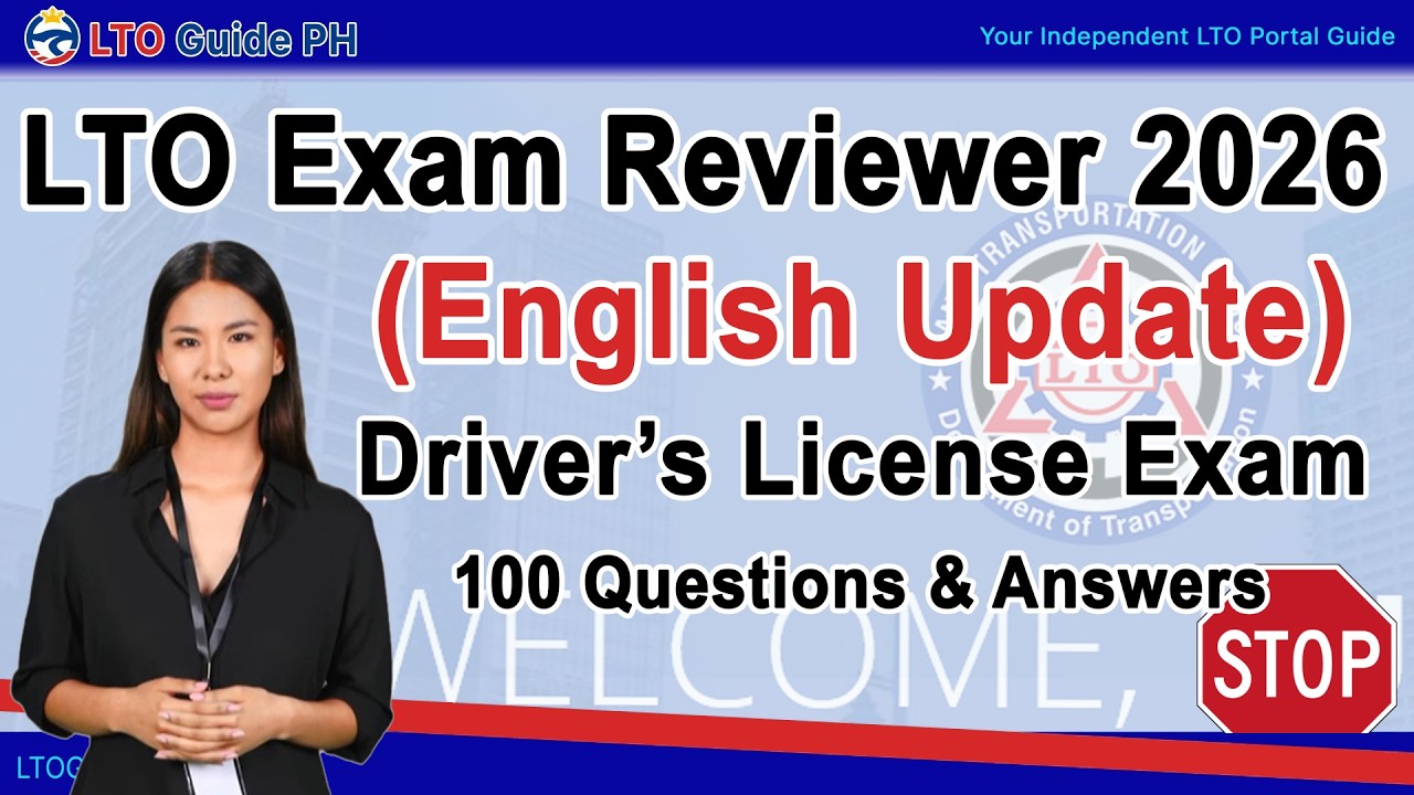 LTO Exam Reviewer 2026 - Update - Non Pro - English ✅ 100 Official Questions