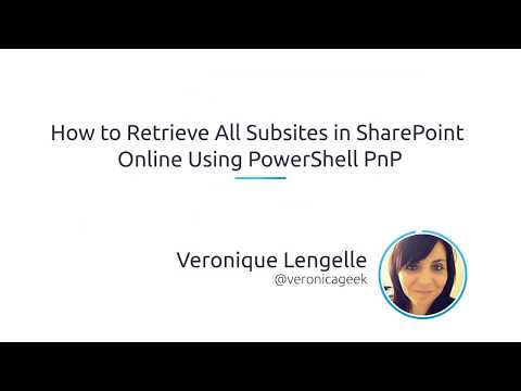 How To Retrieve All Subsites In SharePoint Online Using PowerShell PnP