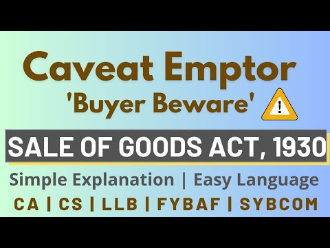 Caveat Emptor | Buyer Beware | Case laws| Simple Explanation
