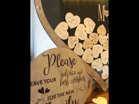 Personalized Wooden Heart Guest Book for Wedding â Unique Custom Wedding Keepsake #weddingbook #love