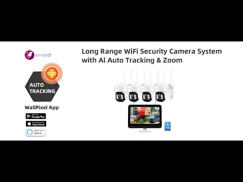 XMARTO Auto Tracking PTZ Home Security Camera System with LCD Monitor NVR