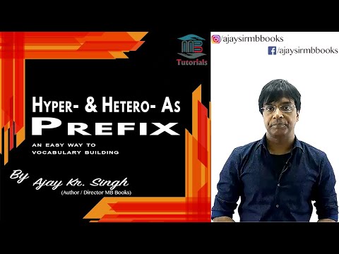 Hyper- & Hetero- as Prefix(Vocabulary) | Ajay Kumar Singh | MB Books Tutorials