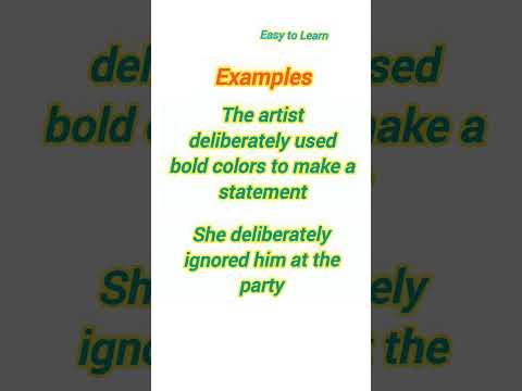 Alternative words of intentionally |Simple English sentences and Vocabularies | #Easytolearn