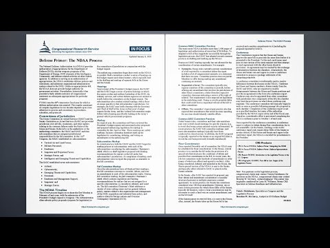 Defense Primer: The NDAA Process