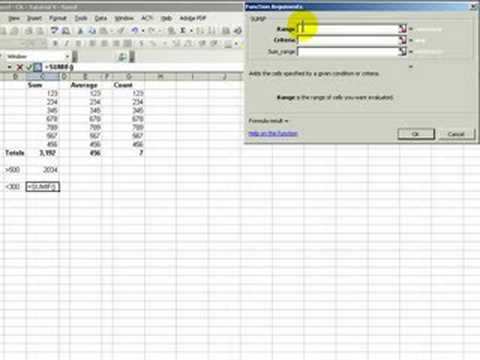 The =SUMIF() Function in Excel