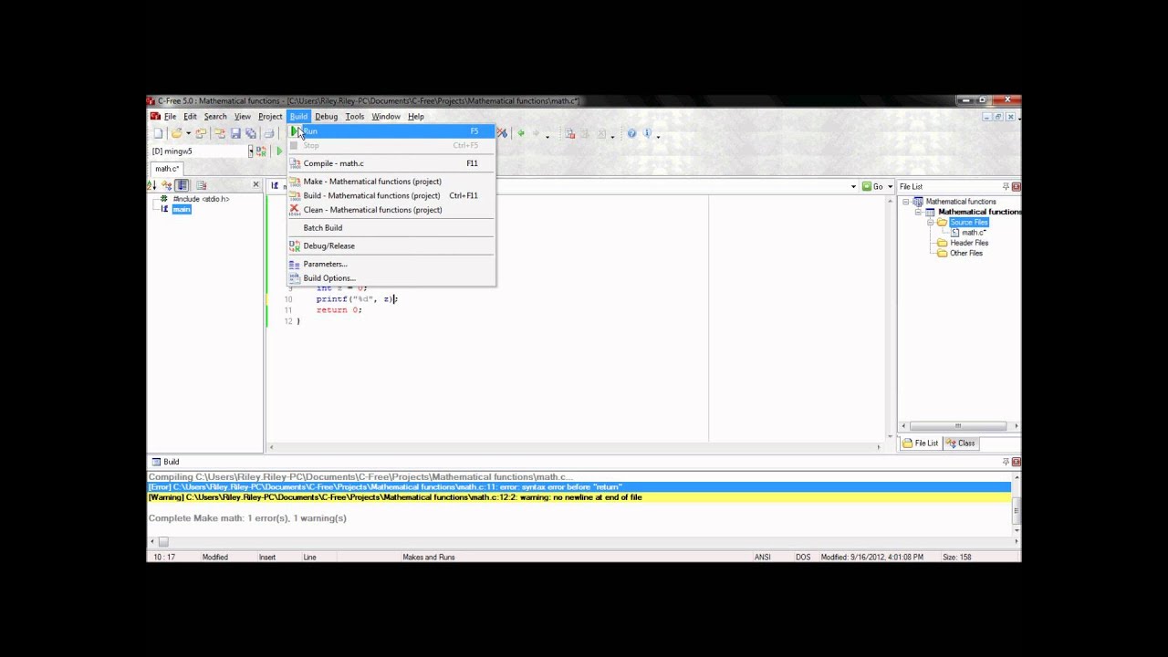 C Programming: Math Functions (Part 1/2)