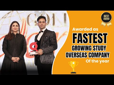 Awarded as Fastest Growing Study Overseas Company of the year