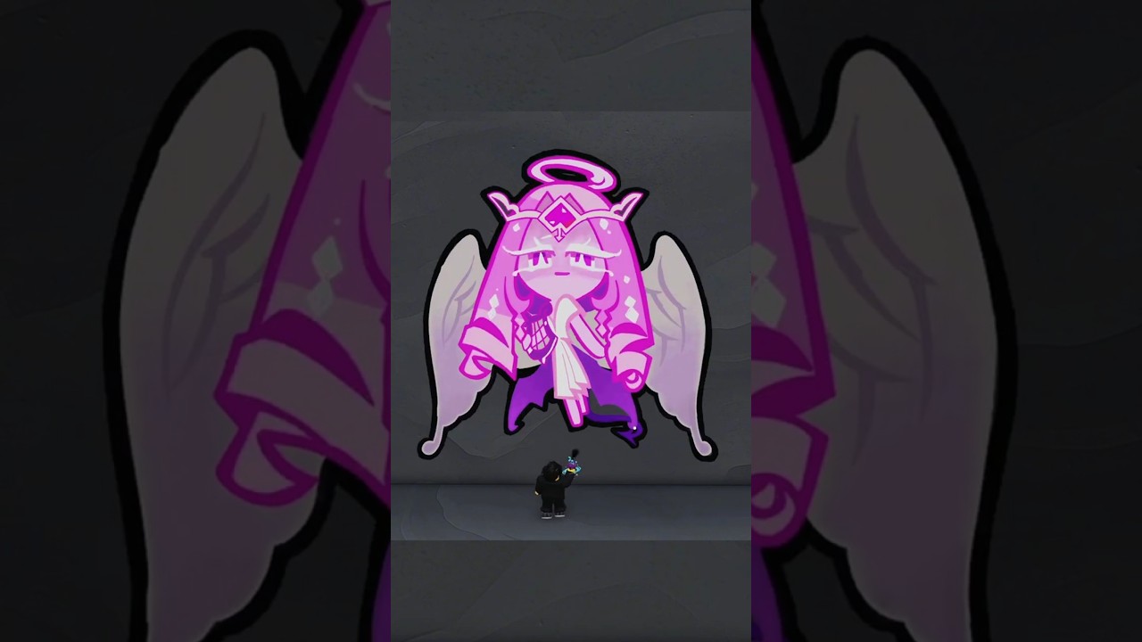 I tried to draw Eternal Sugar Cookie from Cookie Run Kingdom on Roblox Spray Paint #robloxart
