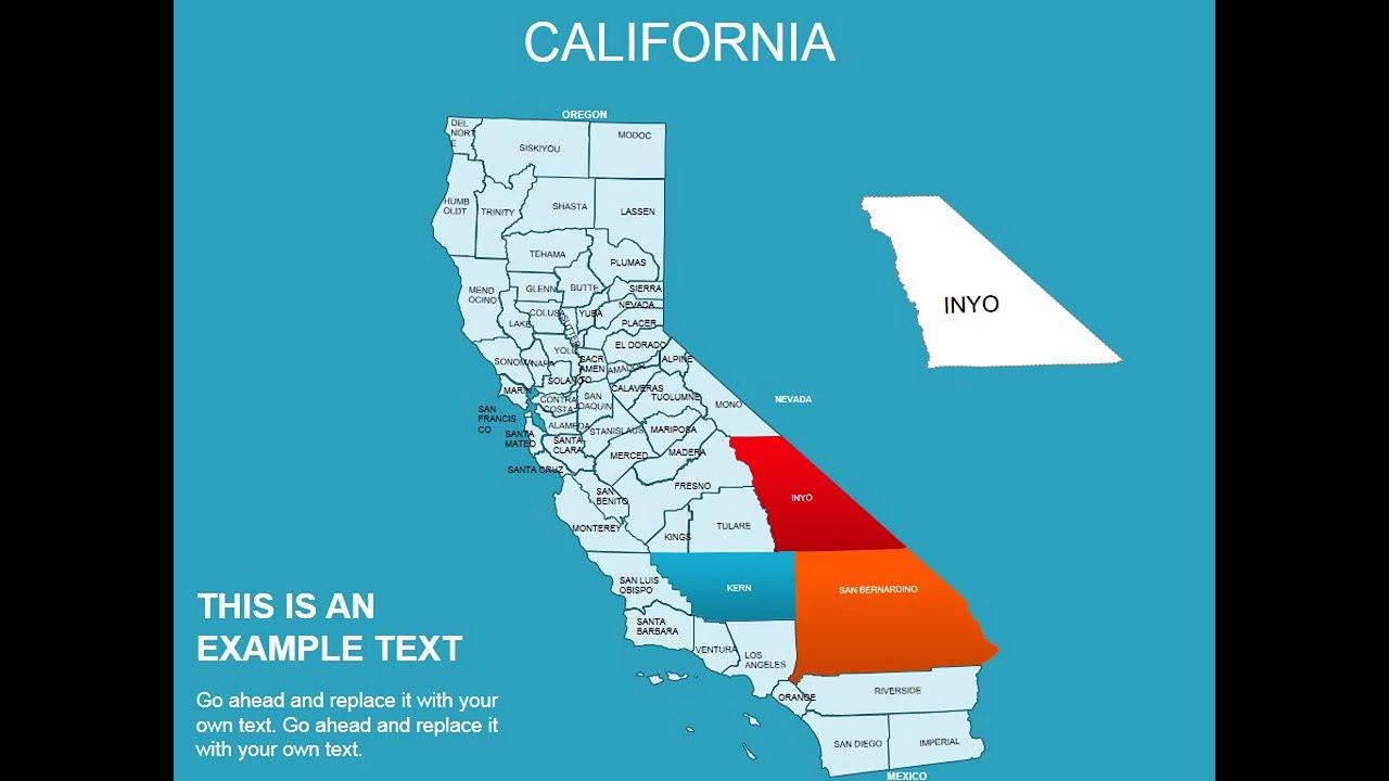 California United States PowerPoint maps ✔ California USA map