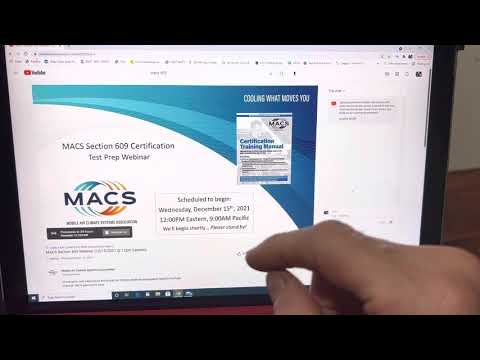 Refrigerant Training 609 certification test prep webinar. IT’S FREE 