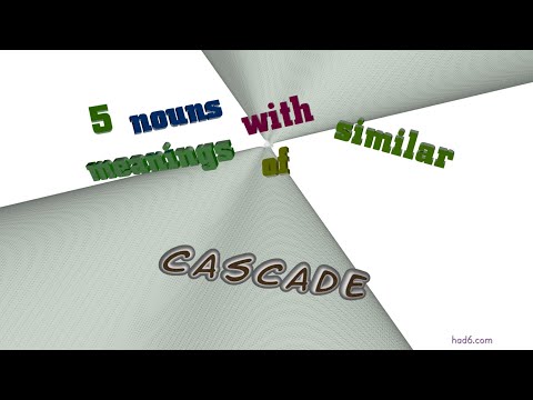 cascade - 7 nouns synonym to cascade (sentence examples)