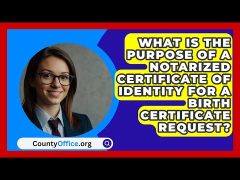 What Is the Purpose of a Notarized Certificate of Identity for a Birth Certificate Request?