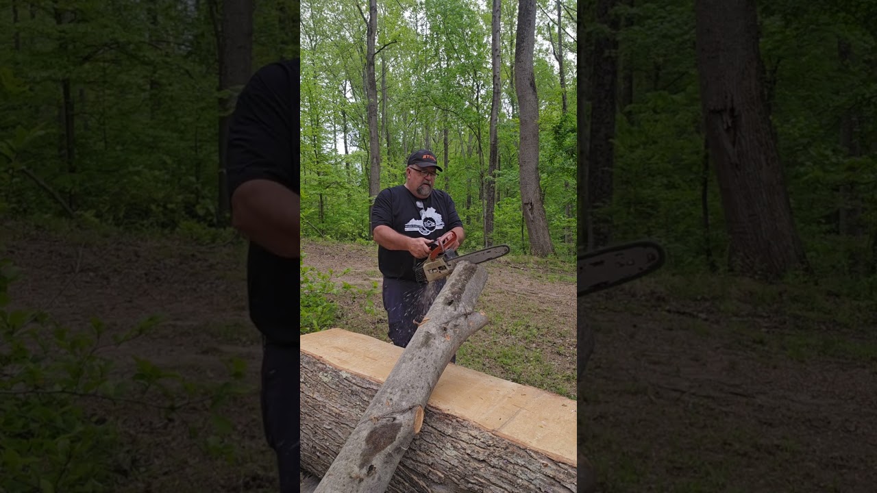 shop claims the saw was blown up. Humm. #chainsaw #2strokepower