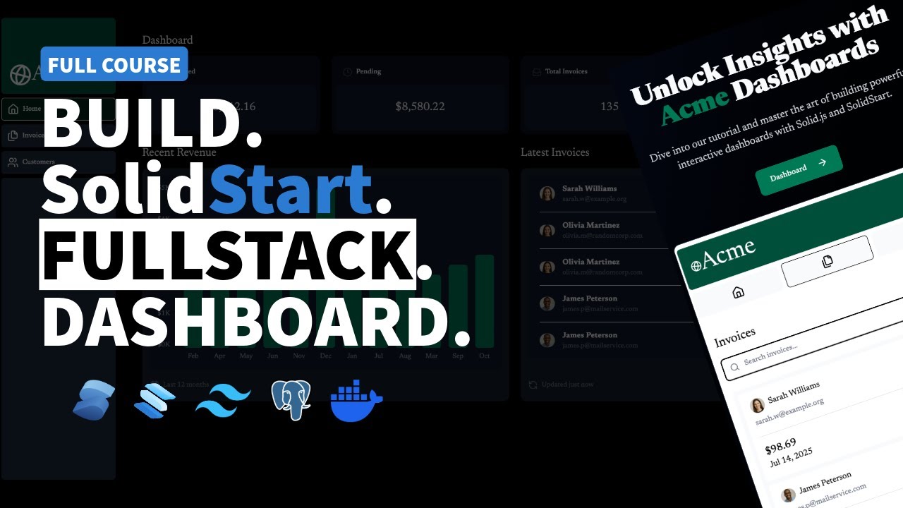 Learn SolidJS & Solid Start - Build a Full-Stack App (For React Devs)