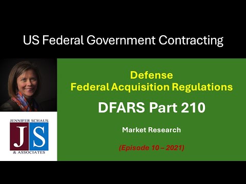 Government Contracting - DFARS Part 210 - Market Research - Win Federal Contracts