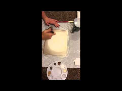 How-To-Video of a blended tan to brown background with acrylic paints!
