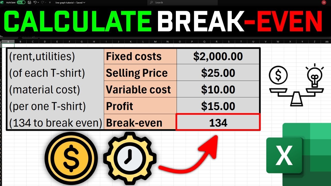 How to Calculate Break-Even Point in Excel | FAST!
