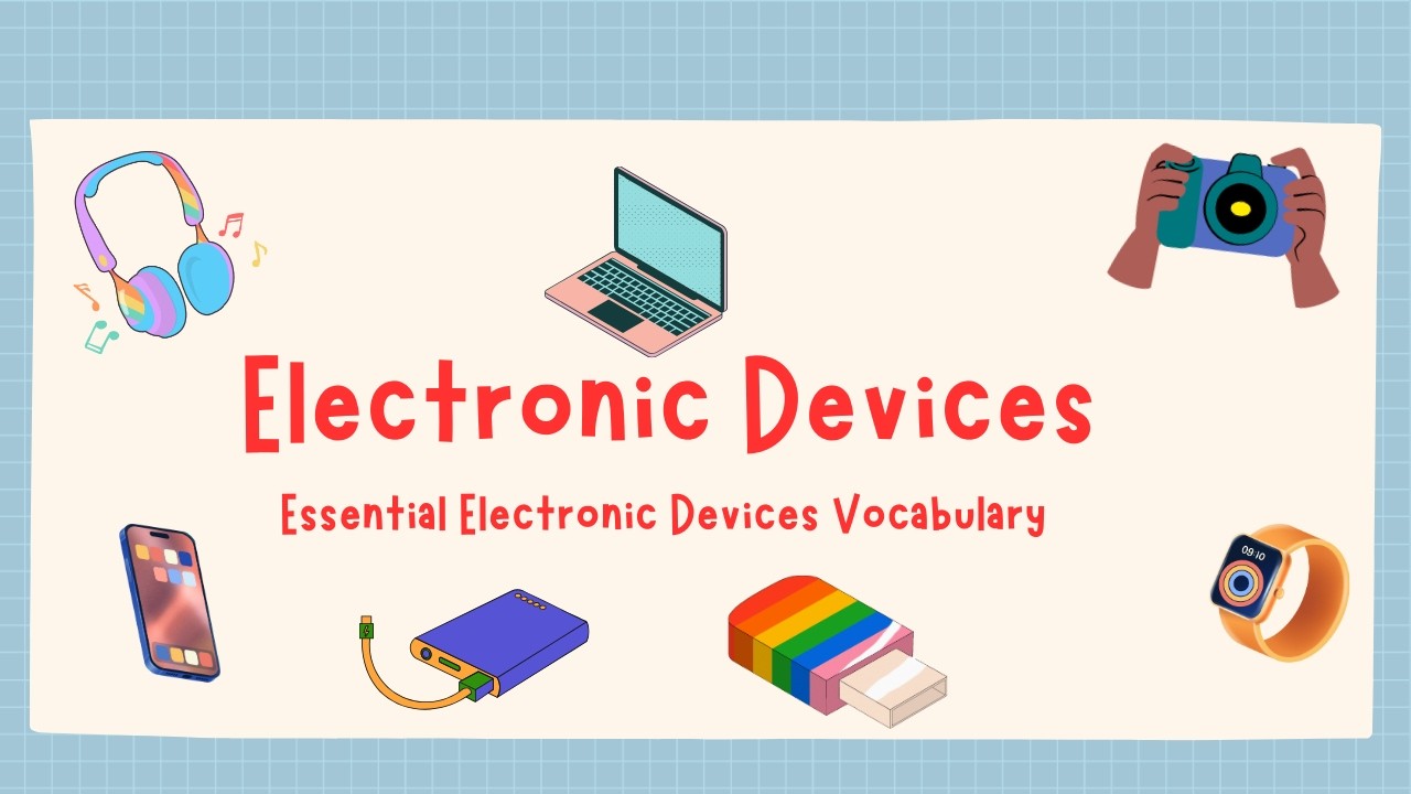Essential Electronic Devices Vocabulary | Learn English | Electronic Devices |  Learn vocabulary