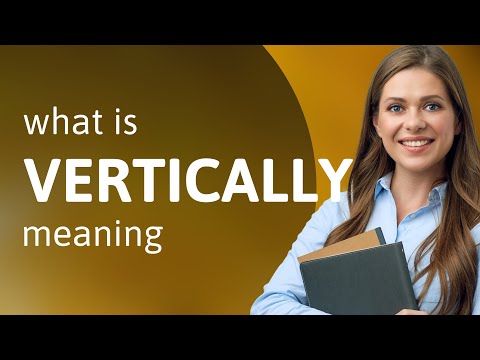 Vertically • meaning of VERTICALLY