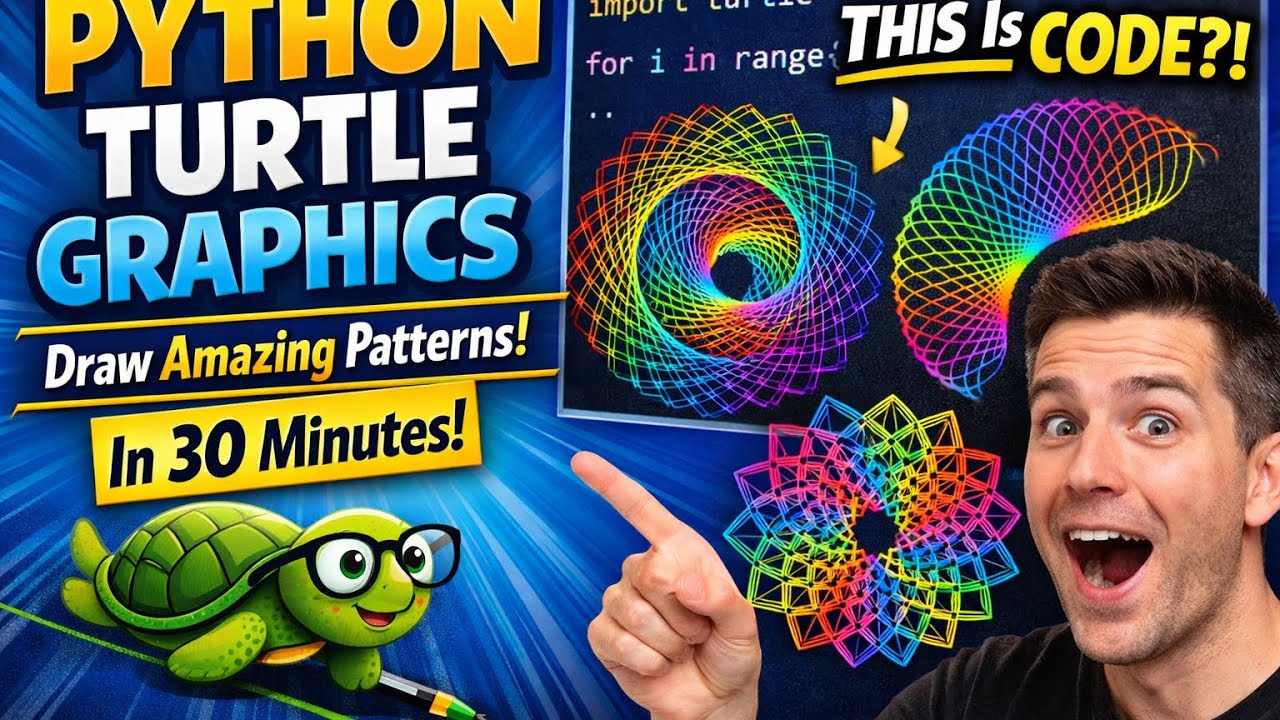 Python Turtle Graphics for Beginners | Draw Incredible Patterns in 30 Minutes