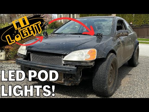 COLIGHT LED Pod Lights! DIY Install, Test & Review! | Are they any good? OFF ROAD Civic