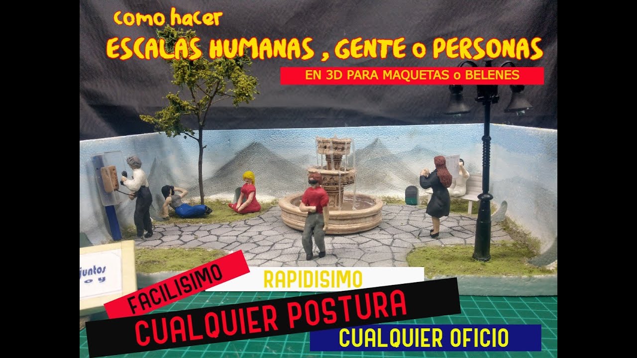 How to make HUMAN SCALES or PEOPLE/3D/for MODELS or NATIVITY SCENES/2021