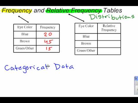 Frequency & Relative Frequency Distributions