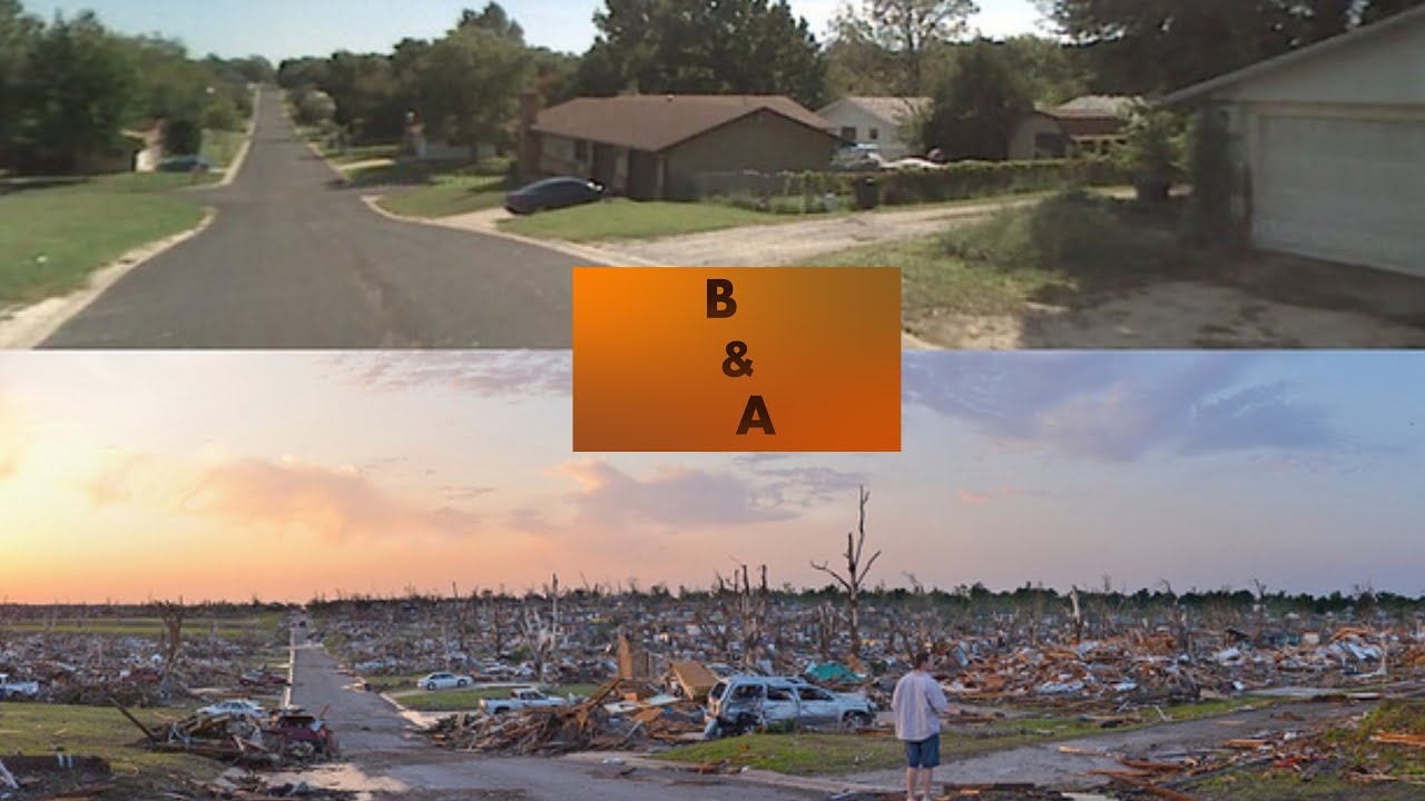 Tornado Damage Before and After