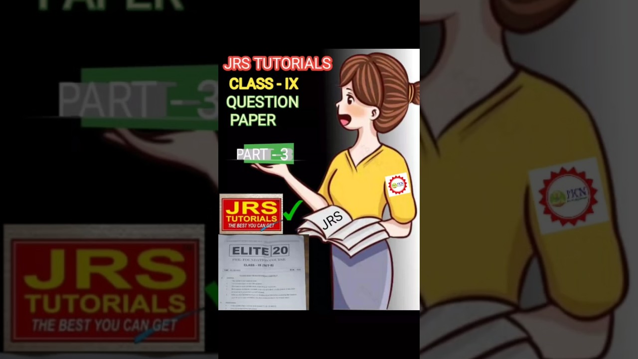 JRS TUTORIALS (PART 3) pdf in description box QUESTION PAPER CLASS 9TH 2025-26  .#viralvideo