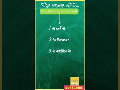15 Synonyms of AND || Stop saying AND, use these instead || Speak like a pro ||Level up your English