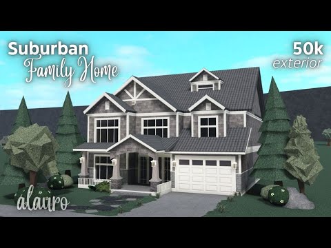 Suburban Family Home - 50K - Bloxburg Speed Build