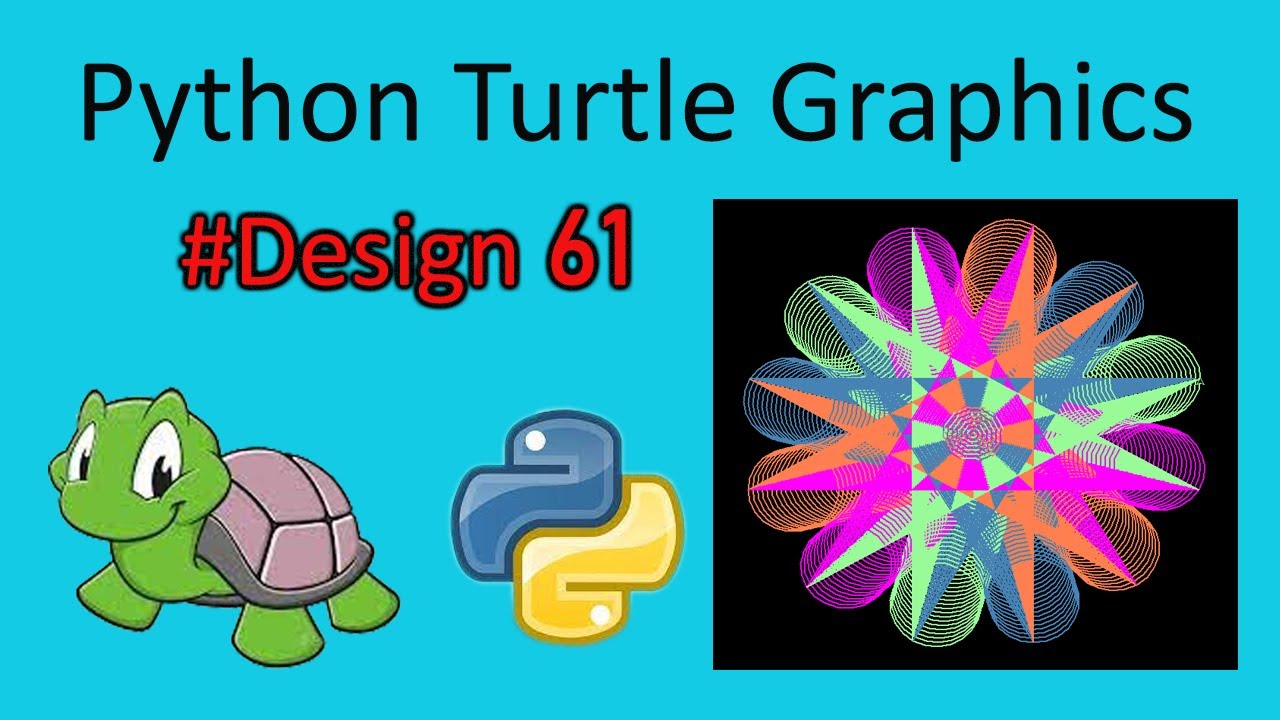 python turtle graphics tutorial || #design61 || Python graphics