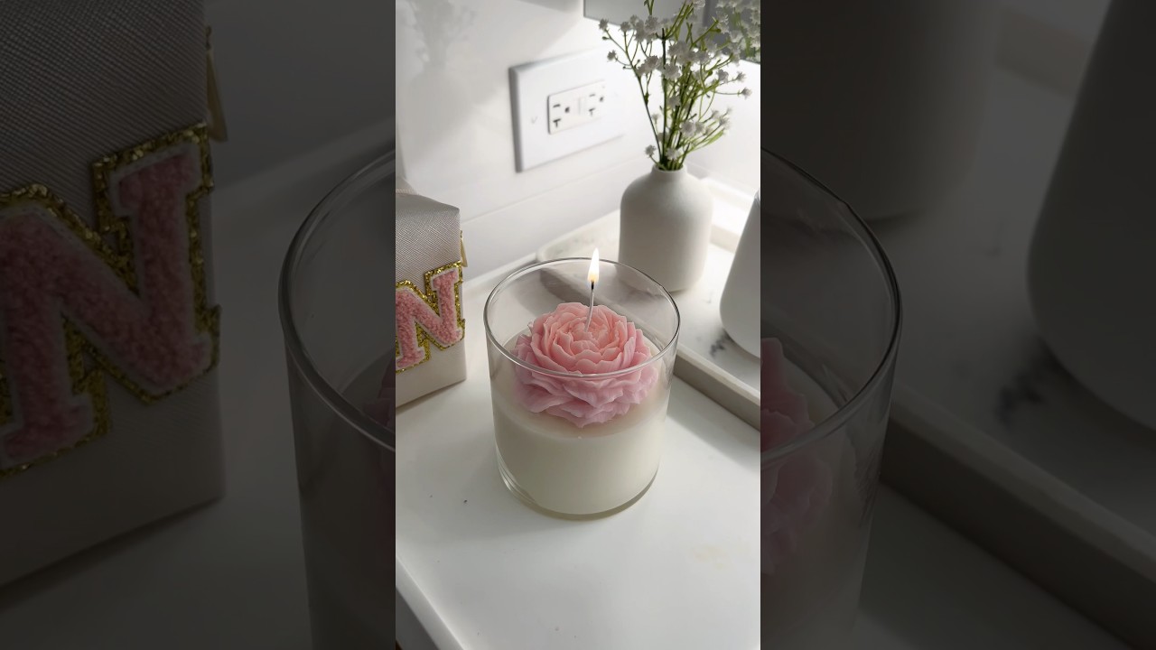 DIY candle making pt 2 #candlemaking #candles #thatgirl #girlygirl #pink #diy #home #homemade #short