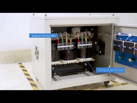Three phase dry type voltage transformer.