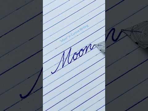 “Moon” How to Write in Cursive | Cursive Writing | Signature | Cursive Handwriting | Cursive Letter