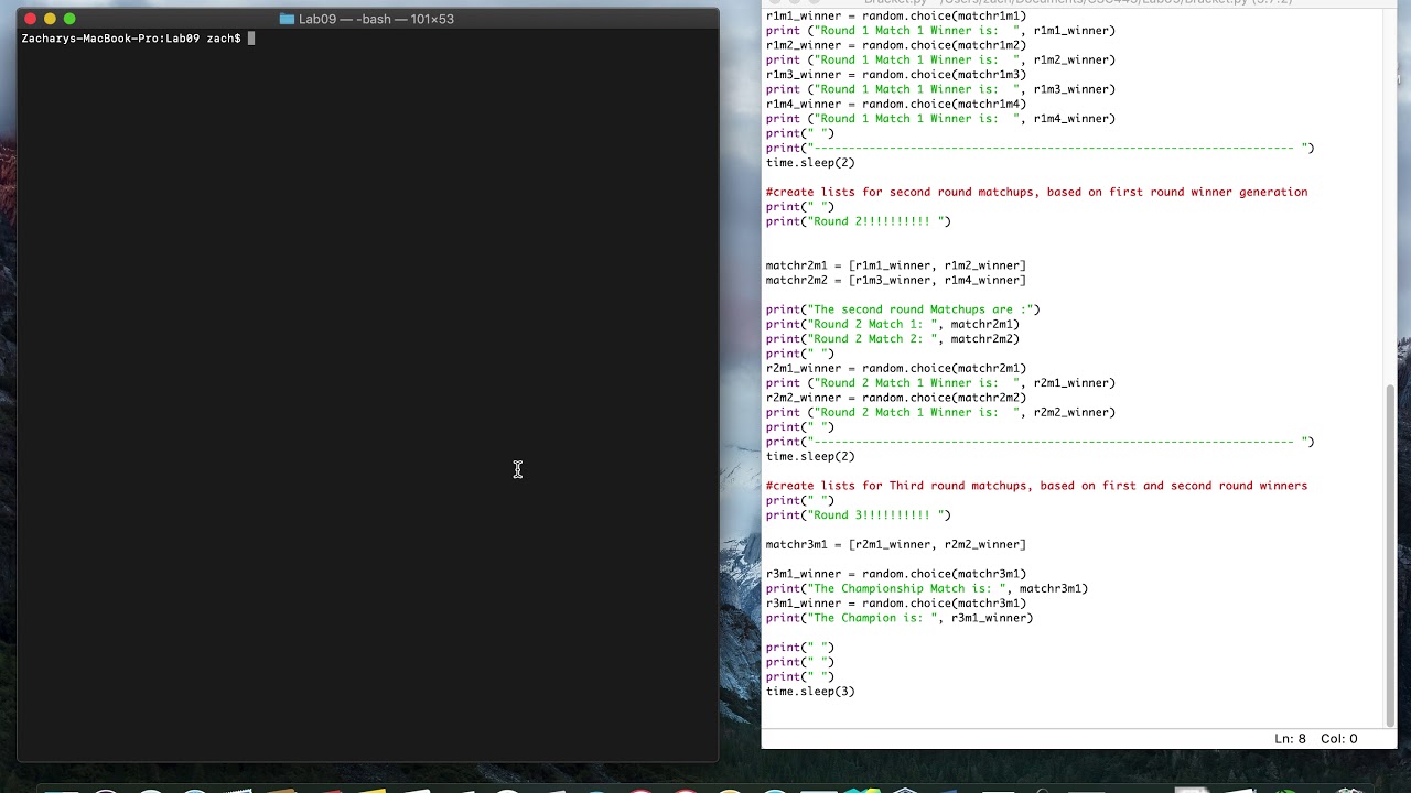 Python Bracket Generator