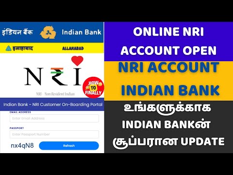 Indian Bank NRI Account Opening Online Tamil | Indian Bank NRI Account Open Online Process