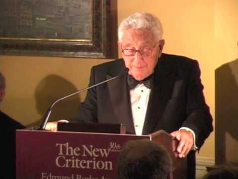 Henry Kissinger Receives the Edmund Burke Award from The New Criterion (3/4)