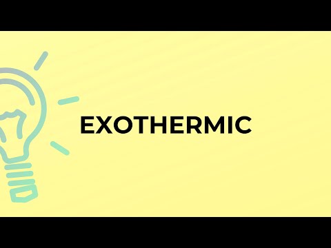 What is the meaning of the word EXOTHERMIC?