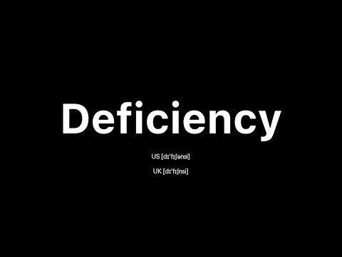 How to Pronounce Deficiency: 🇺🇸 American English vs. 🇬🇧 British English